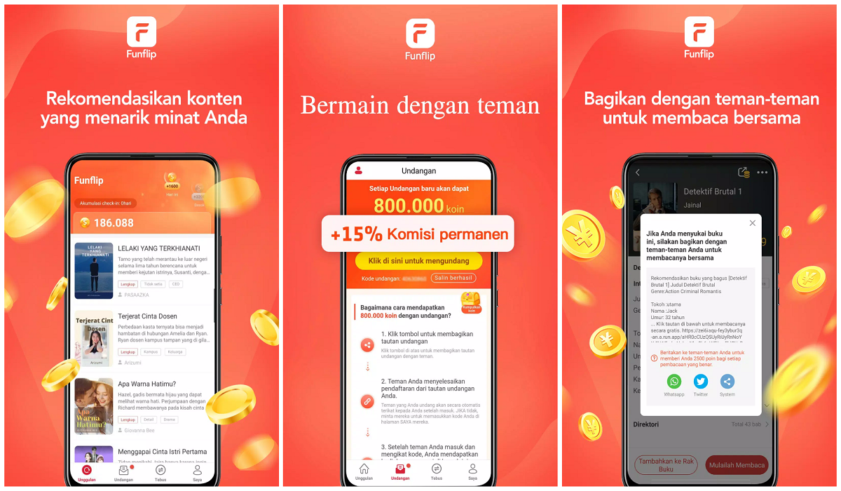 Modal Baca Berita dan Artikel Dapat Saldo hingga Rp100 Ribu di Aplikasi Funflip Penghasil Cuan ...